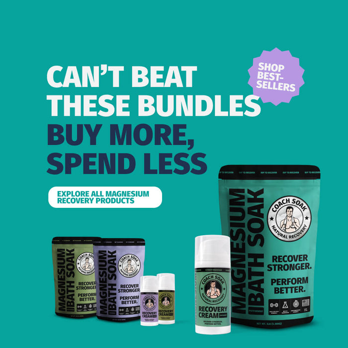 Coach Soak - Bath Salts, Soaks & Lotions for Muscle Recovery