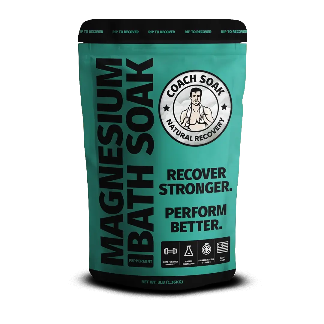 Peppermint Magnesium Bath Soak for Muscle Relief | Coach Soak